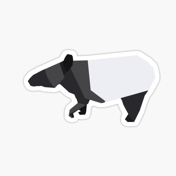 "Origami Tapir" Sticker by AceLlama | Redbubble