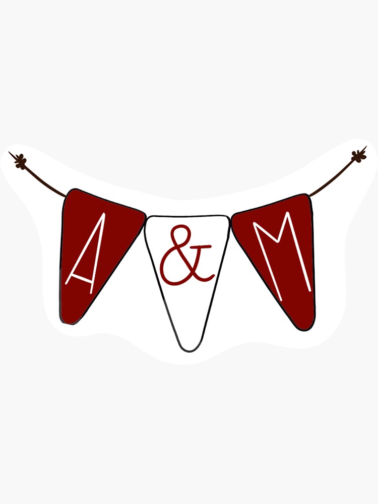 "A&M Banner Sticker" Sticker by Sarabeth26 | Redbubble