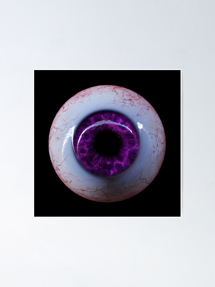 "Realistic Purple Eyeball 3D Art" Poster by aydn-tee | Redbubble