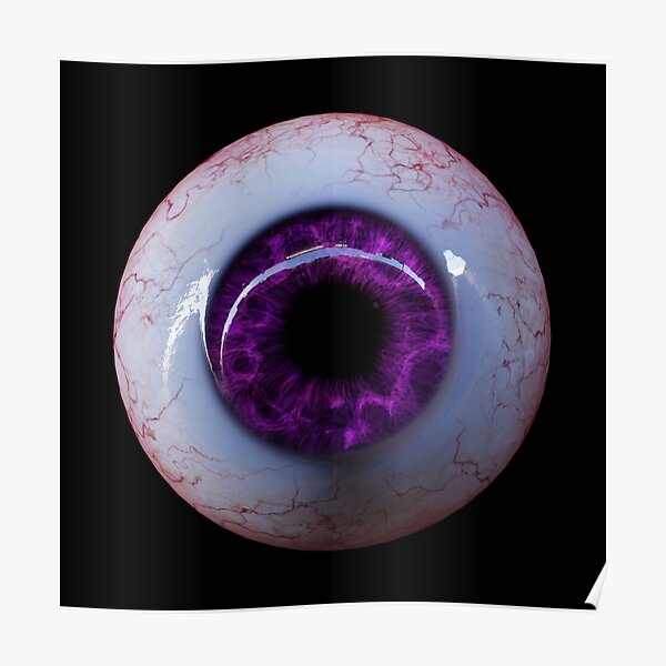 "Realistic Purple Eyeball 3D Art" Poster by aydn-tee | Redbubble