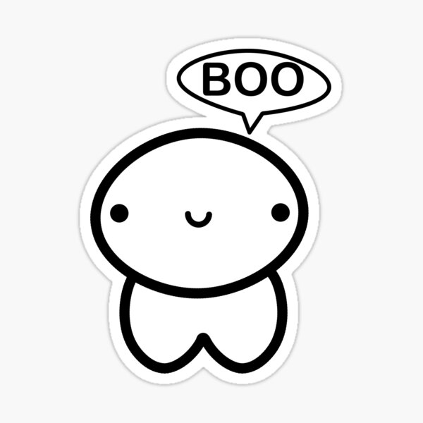 "Boo Bubble Man" Sticker by K-fetter | Redbubble