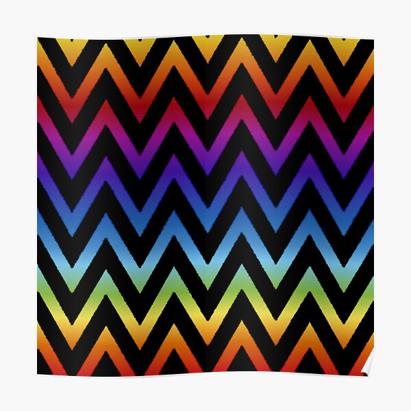"Rainbow zig zags" Poster by NaomiWallace321 | Redbubble