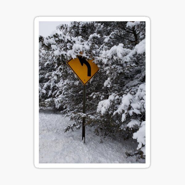 "Winter Road Sign" Sticker for Sale by JJPumpkins | Redbubble