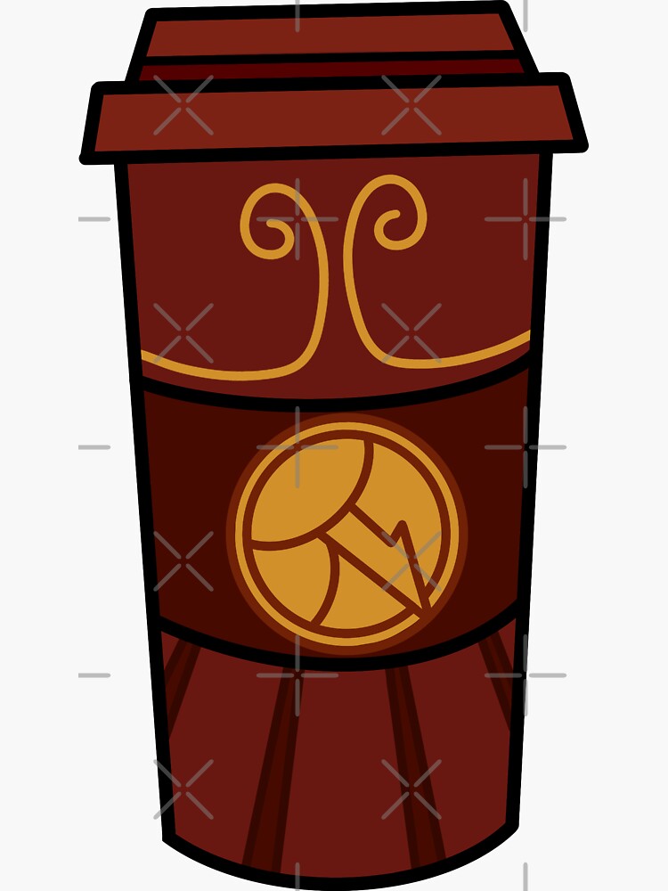 "Hercules inspired coffee tumblr cup hot drink version" Sticker for ...