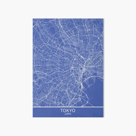 "Tokyo Blueprint City Map" Art Board Print by JDdesigned | Redbubble