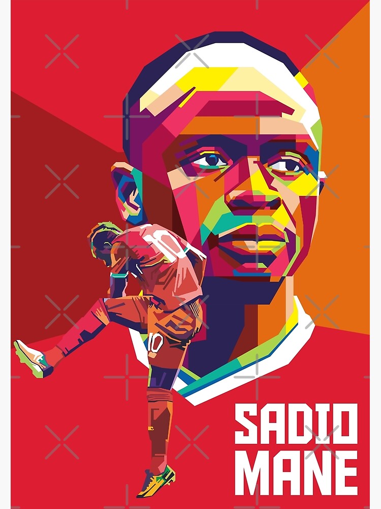 "Sadio Mane in WPAP Popart by Nudimsign" Art Print by nudimsign | Redbubble