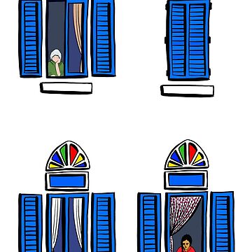 "Four Windows, Beirut" Art Board Print for Sale by dkaranouh | Redbubble