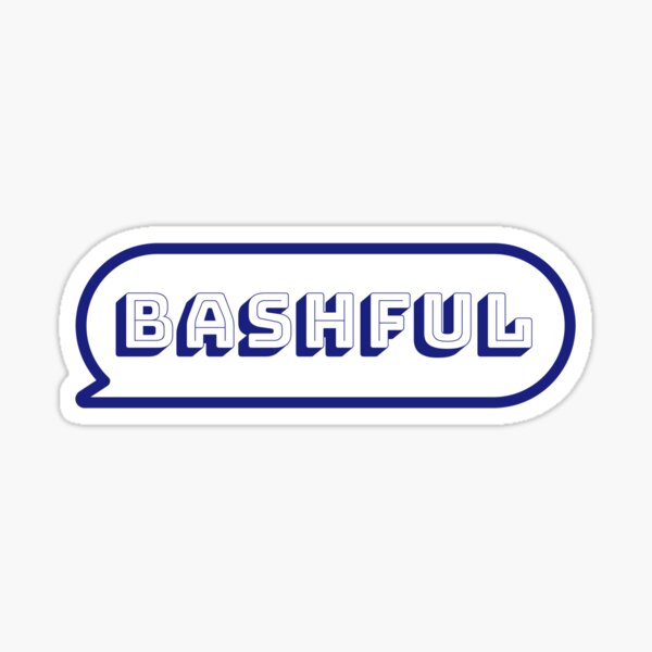 "Bashful" Sticker for Sale by EsojdJdesinx | Redbubble