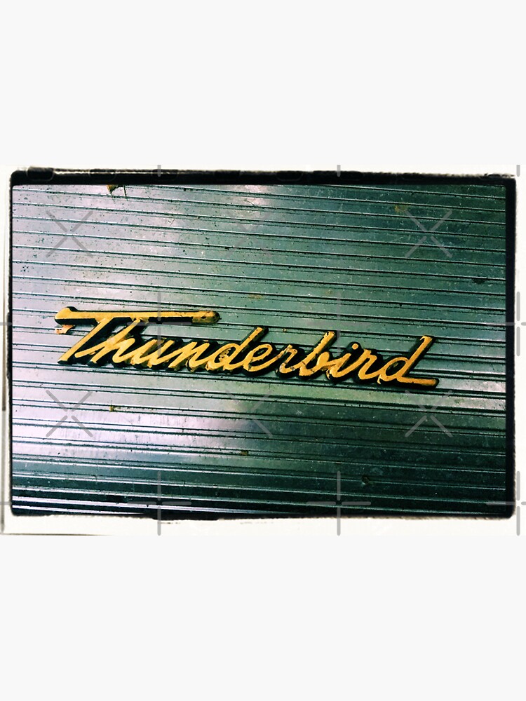 "1960 Thunderbird Cursive Lettering Emblem" Sticker for Sale by ...