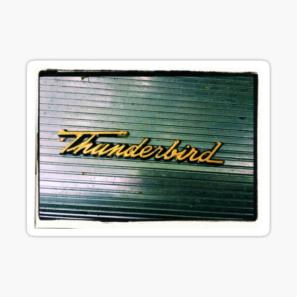 "1960 Thunderbird Cursive Lettering Emblem" Sticker for Sale by ...