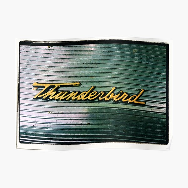 "1960 Thunderbird Cursive Lettering Emblem" Poster for Sale by ...