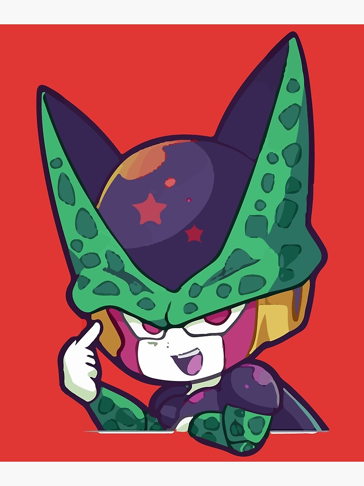 " Cell Chibi Dragon Ball" Photographic Print by CowboySpider | Redbubble