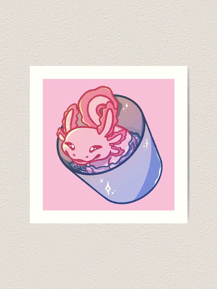 "Axolotl in a Bucket" Art Print by EnchantedAnimal | Redbubble