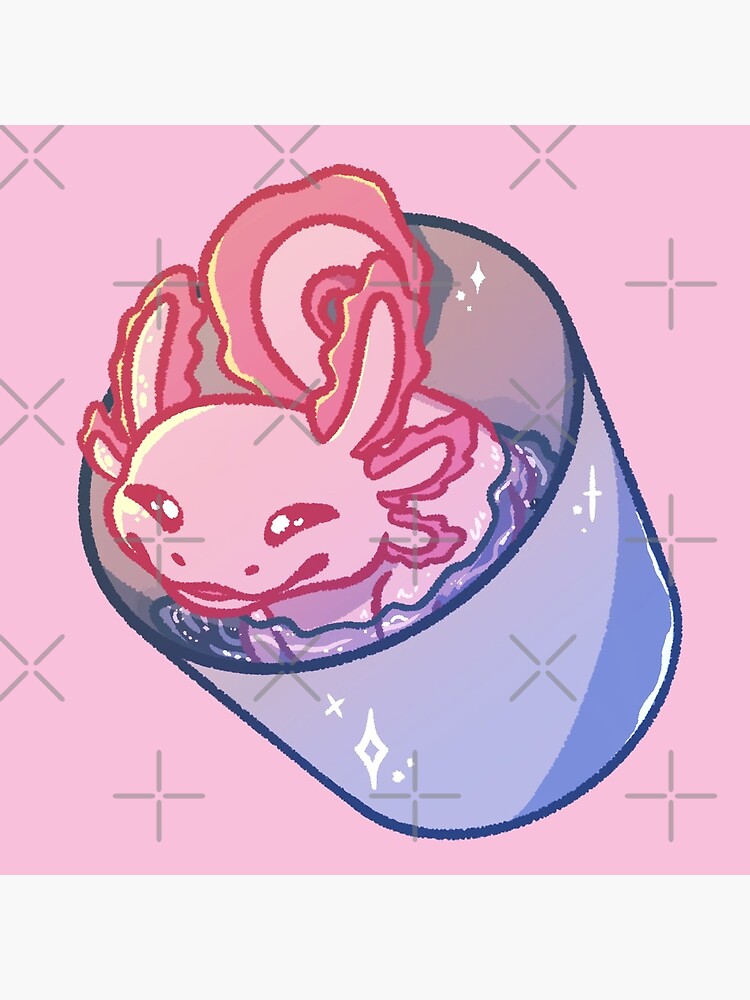 "Axolotl in a Bucket" Art Print by EnchantedAnimal | Redbubble