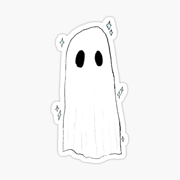 "Little Ghost" Sticker for Sale by cherubtea | Redbubble