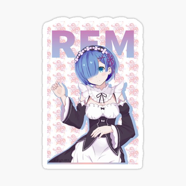 "REM re ZERO RAM" Sticker for Sale by XArex-XAn | Redbubble