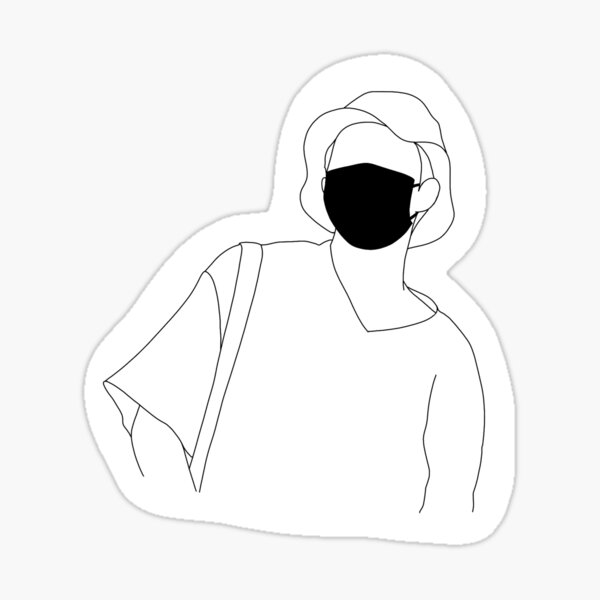 "RM lineart" Sticker for Sale by HappySimpleMel | Redbubble