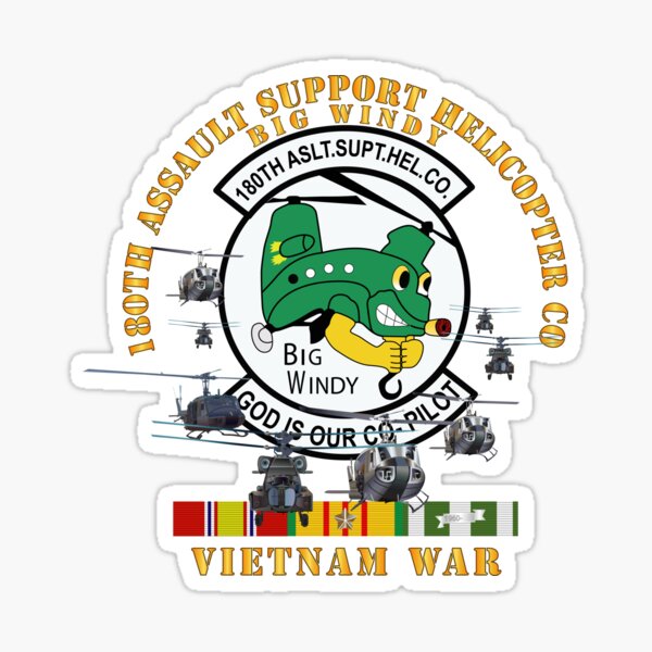 "Army - 180th ASHC - Big Windy w VN SVC" Sticker for Sale by twix123844 ...