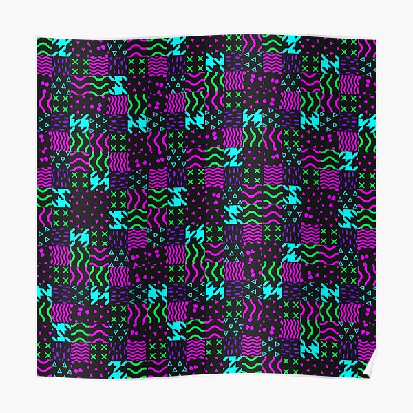 "Funky Pattern - Blacklight" Poster by paintedlife | Redbubble