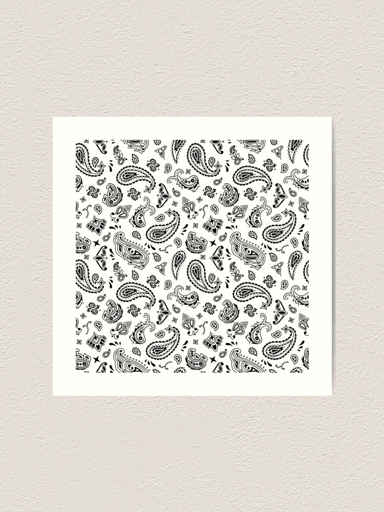 "White Bandana Pattern" Art Print for Sale by GutsyShop | Redbubble