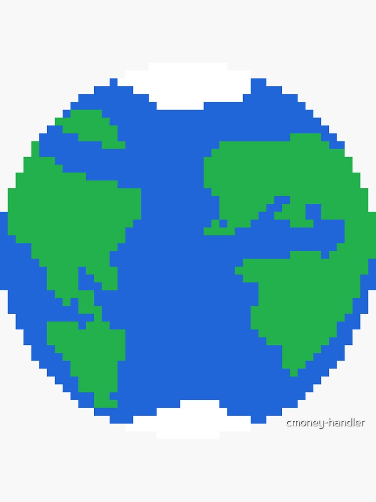 "8-Bit Planet" Sticker by cmoney-handler | Redbubble