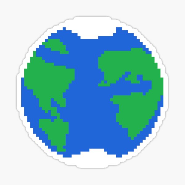 "8-Bit Planet" Sticker by cmoney-handler | Redbubble
