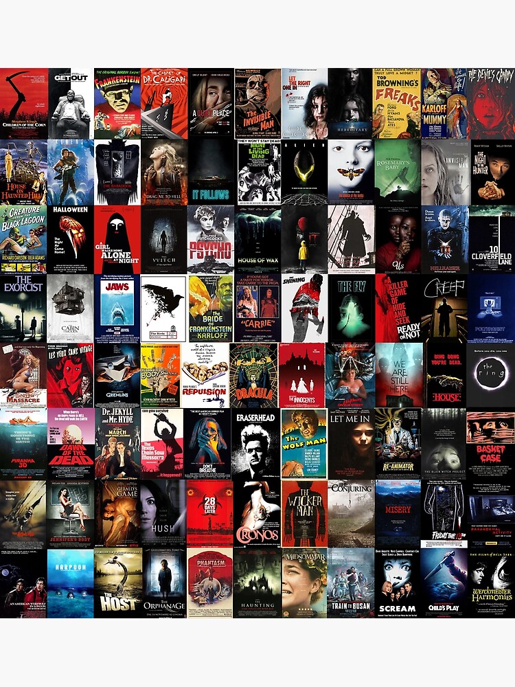 "Best Horror Movie Posters Collage" Photographic Print for Sale by ...