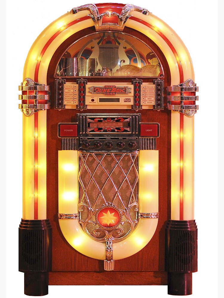 "Vintage Vinyl Music Colorful Jukebox" Sticker by pdgraphics | Redbubble