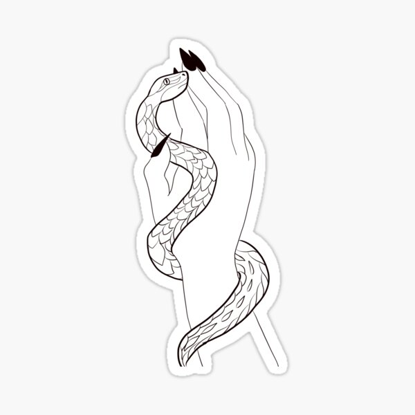 "Snake handler" Sticker by BrEEazydraws | Redbubble