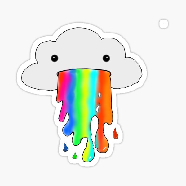 Rainbow Clouds Sticker By Nakul90 Redbubble
