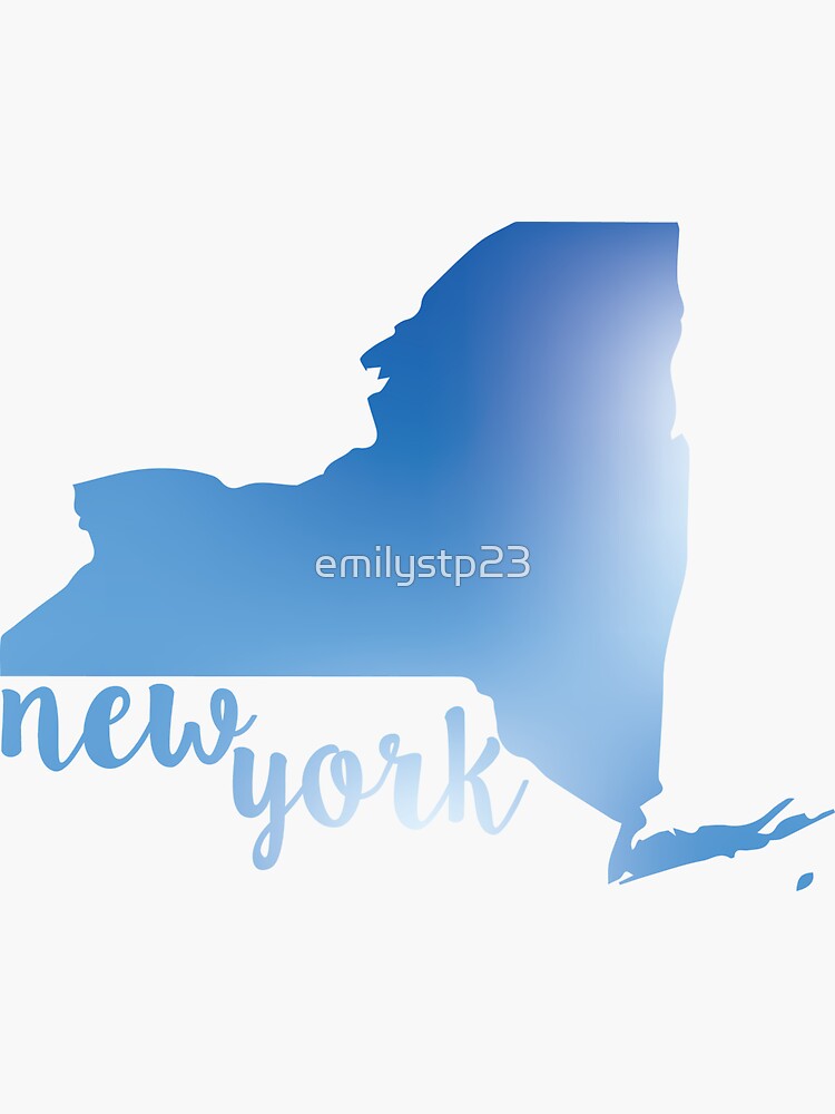 "New York State blue" Sticker for Sale by emilystp23 | Redbubble