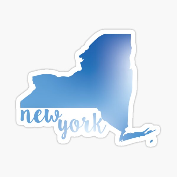 "New York State blue" Sticker for Sale by emilystp23 | Redbubble