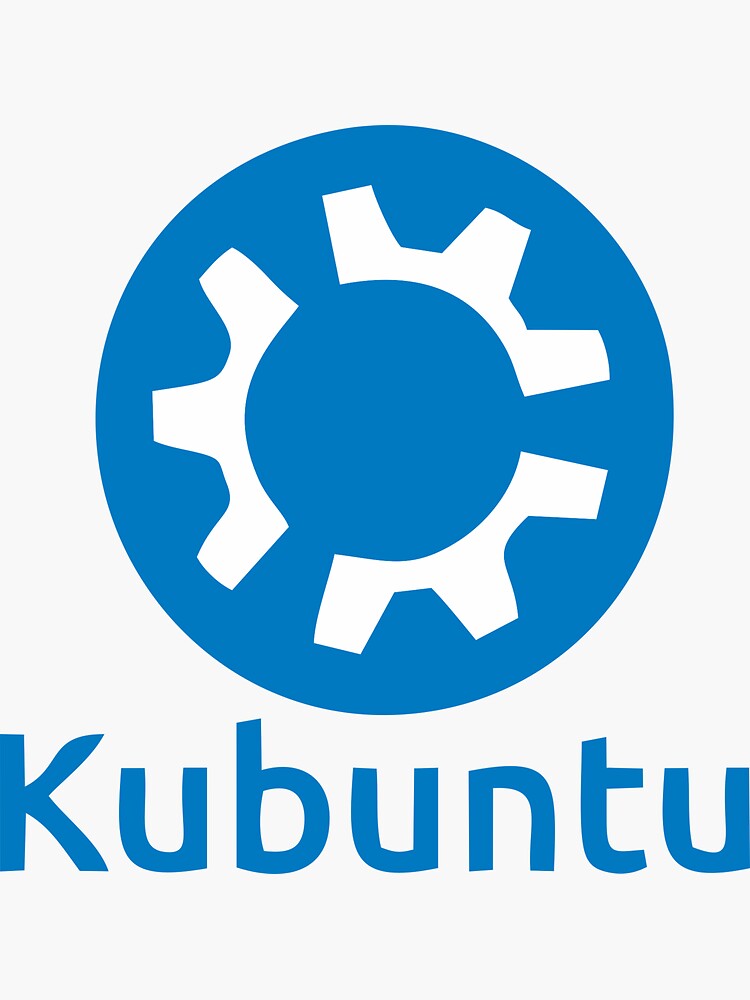 "Kubuntu" Sticker by ruecorcoran | Redbubble