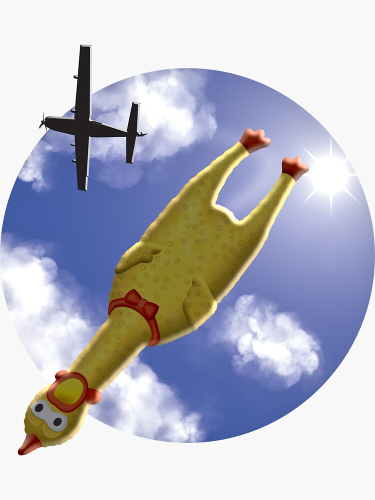 "Skydiving Chicken" Sticker for Sale by MehttZ | Redbubble