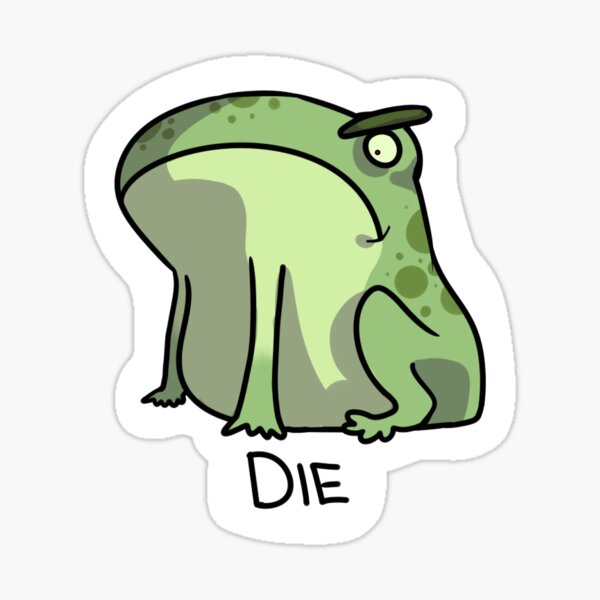 "Die Frog" Sticker for Sale by FlufKitDesigns | Redbubble