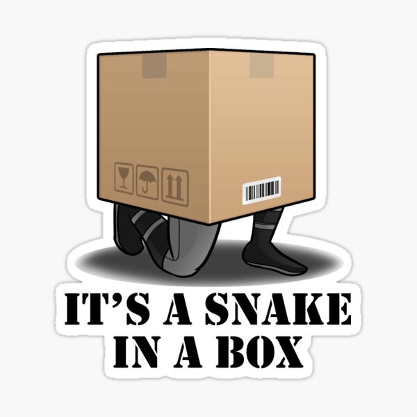 "Its a Snake in a box" Sticker for Sale by Sregge | Redbubble