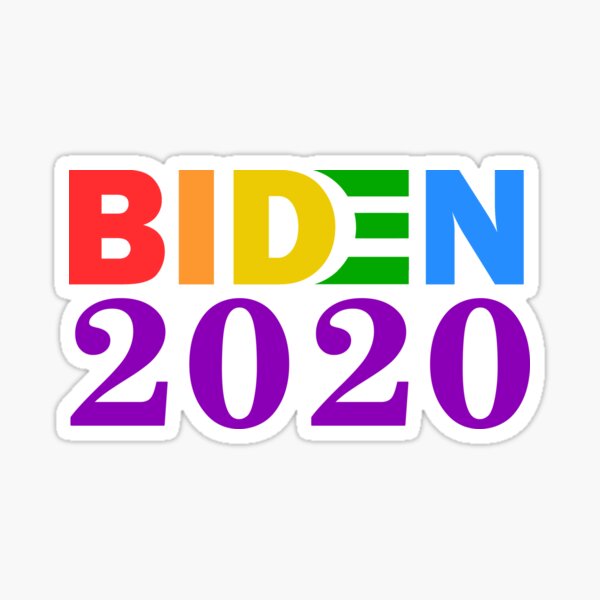 "Rainbow Biden 2020 Gay Pride LGBT LGBTQ" Sticker by aronia | Redbubble