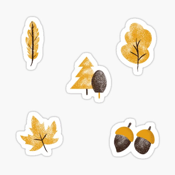 "Fall favorites sticker-pack " Sticker by Zainabbhat | Redbubble