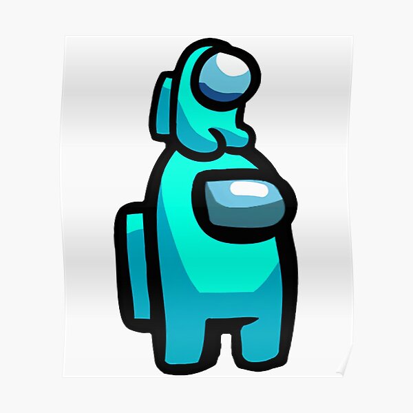 Among Us Cyan Posters | Redbubble
