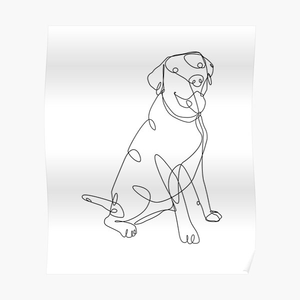 "Labrador Line Art" Poster for Sale by csaron92 | Redbubble