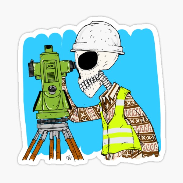 "surveyor in action" Sticker by maipura | Redbubble
