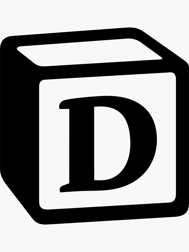 "Letter "D" Block Personalised Monogram" Sticker for Sale by Notionware ...