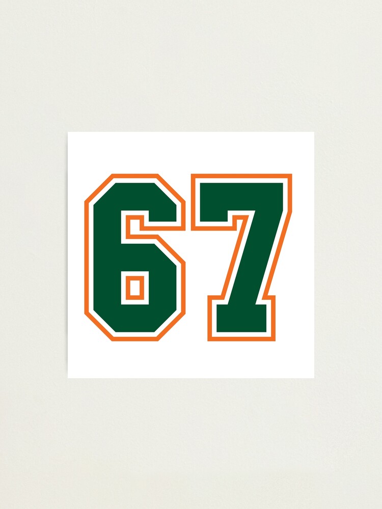 Lámina fotográfica «Jersey 67 Número. Número sesenta y siete ...