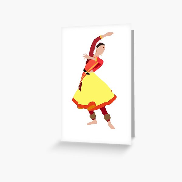 "Kathak Dancer, digital art" Greeting Card for Sale by Arya Sahu ...