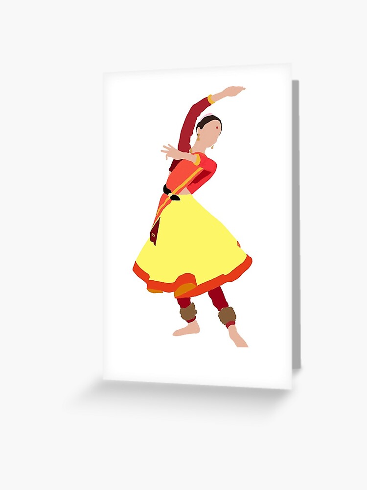 "Kathak Dancer, digital art" Greeting Card for Sale by Arya Sahu ...