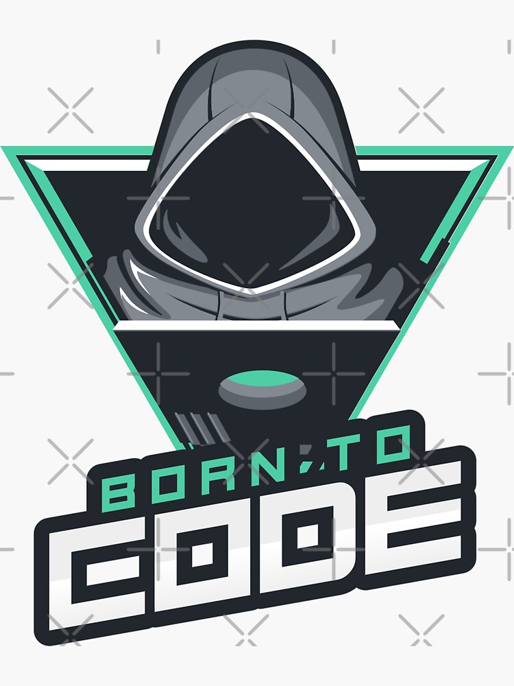 "Born to code" Sticker for Sale by NKFinity | Redbubble