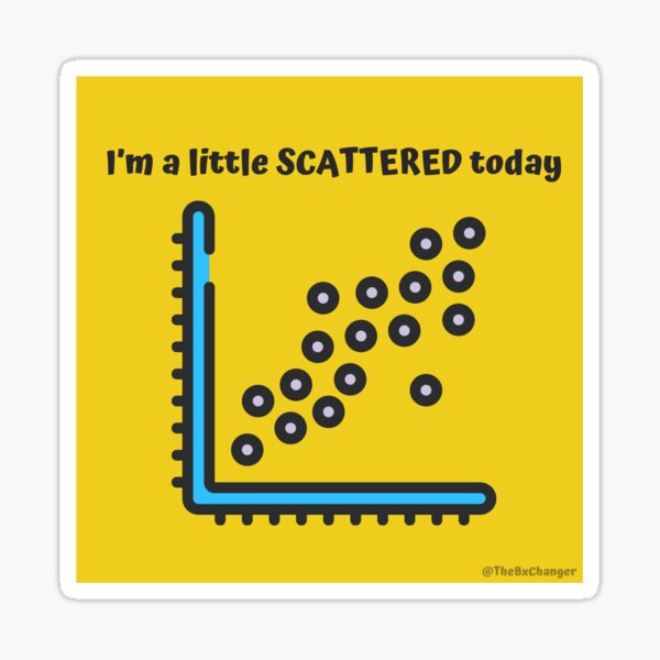 "Scatter plot sticker - with words " Sticker by TheBxChanger | Redbubble