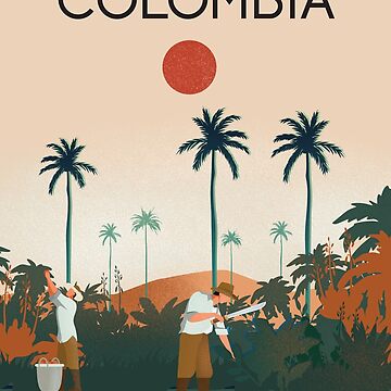"Colombia travel poster colombia" Sticker for Sale by Arctic frame ...