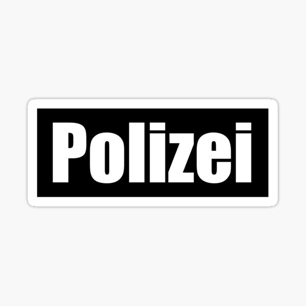 "Polizei, german police." Sticker by jjartanddrawing | Redbubble