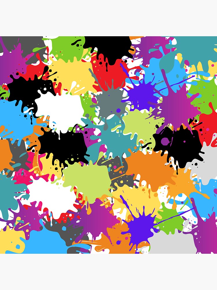 "colourful paint patches" Sticker for Sale by ali456 | Redbubble